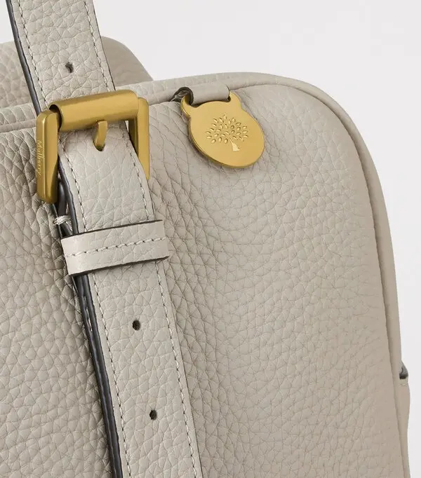 Mulberry Grained Leather Boston Shoulder Bag - White
