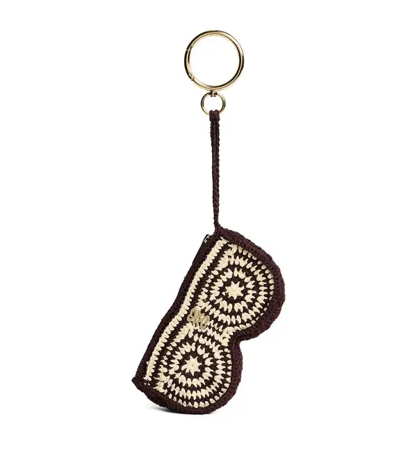 Sandro Crochet Glasses Case - Beige