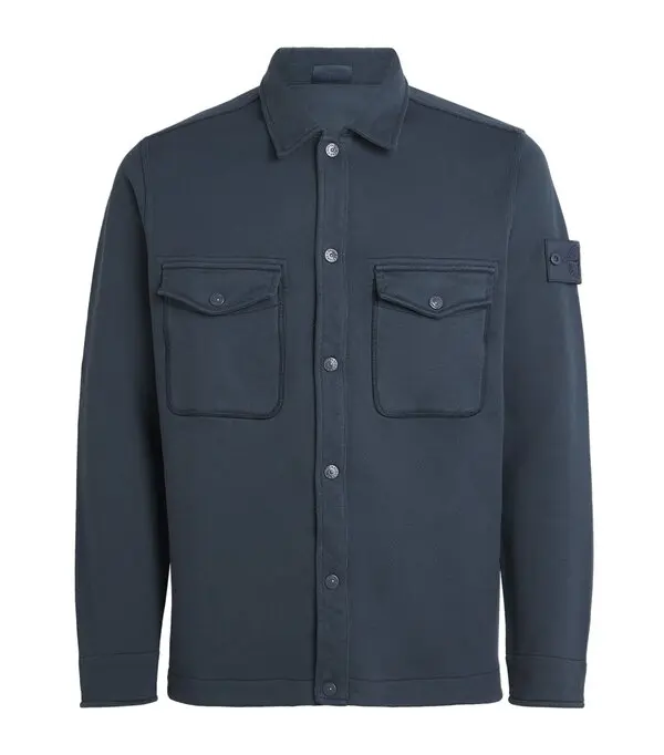 Stone Island Organic Cotton Ghost Overshirt - Blue