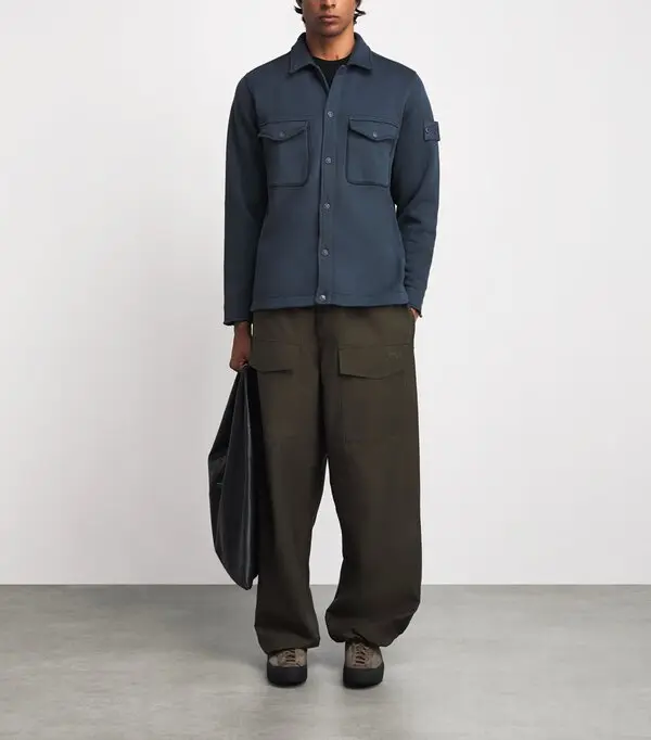 Stone Island Organic Cotton Ghost Overshirt - Blue
