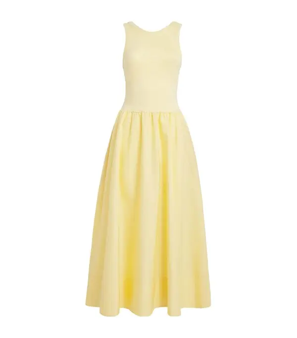 Polo Ralph Lauren Woven Flared Midi Dress - Yellow