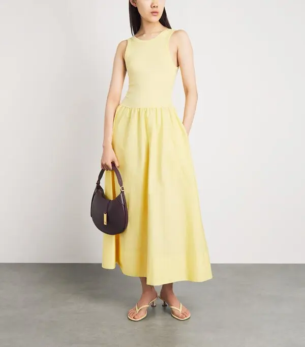 Polo Ralph Lauren Woven Flared Midi Dress - Yellow