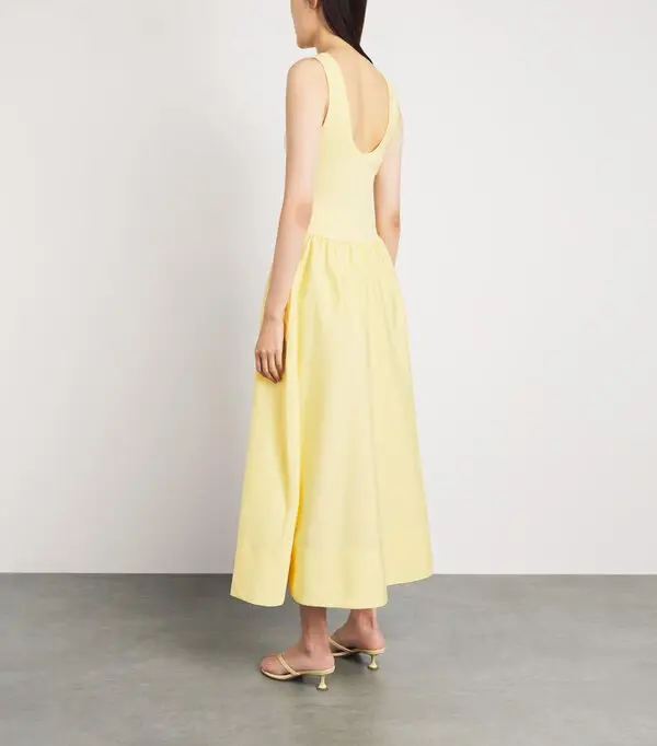 Polo Ralph Lauren Woven Flared Midi Dress - Yellow