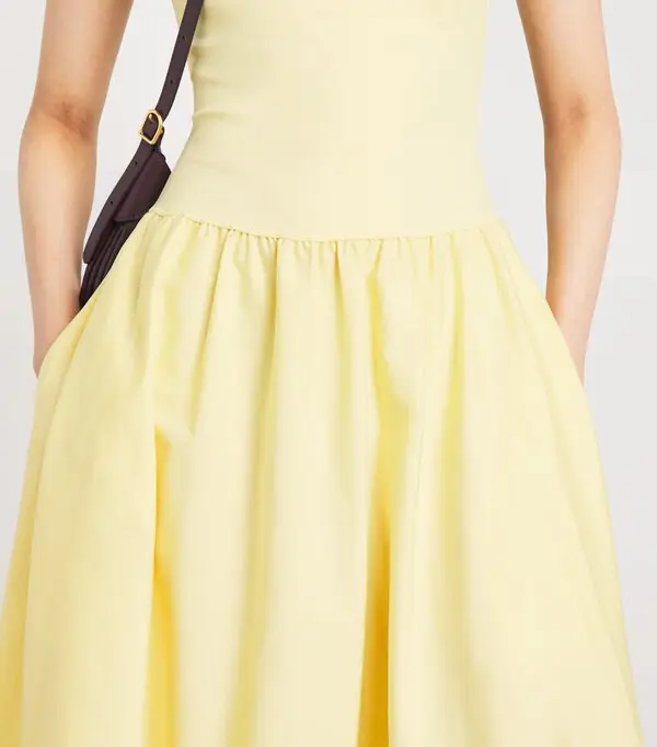 Polo Ralph Lauren Woven Flared Midi Dress - Yellow
