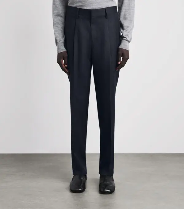 LARDINI Virgin Wool-blend Suit Trousers
