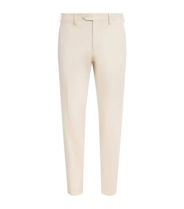 LARDINI Stretch-cotton Twill Chinos