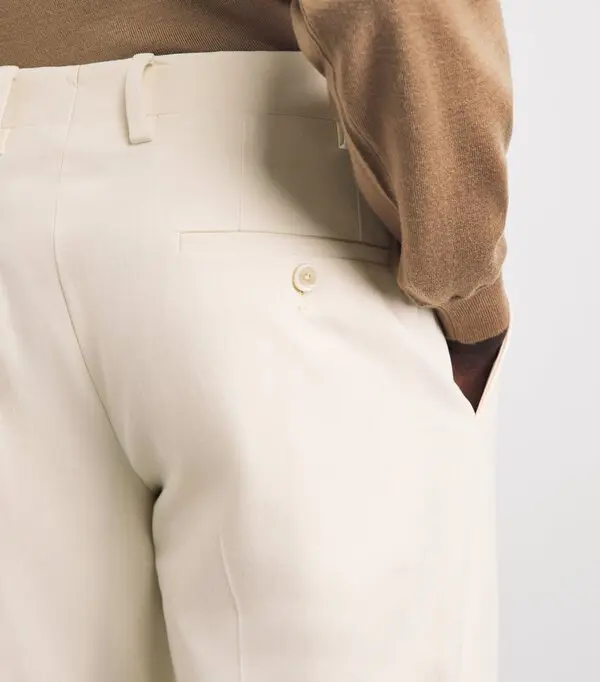 LARDINI Stretch-cotton Twill Chinos