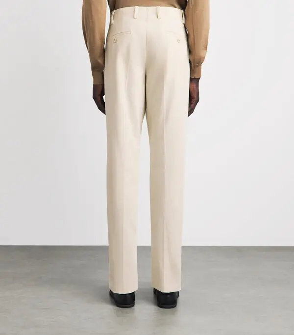 LARDINI Stretch-cotton Twill Chinos