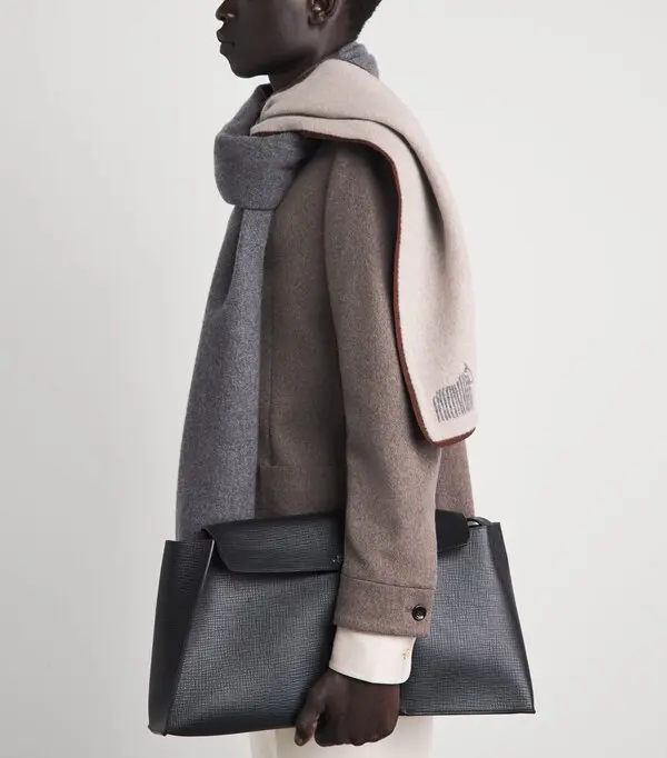 Colombo Cashmere Nubuck-trim Scarf