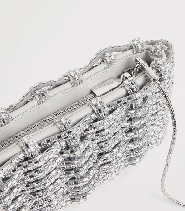 Simkhai Woven Beaded Clutch Bag