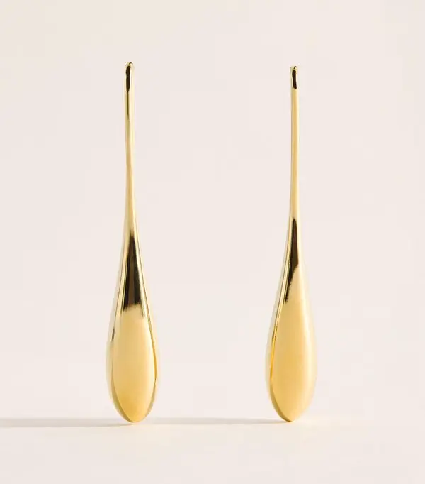 Lié Studio 18k Plated Sculptural Drop Earrings - Gold