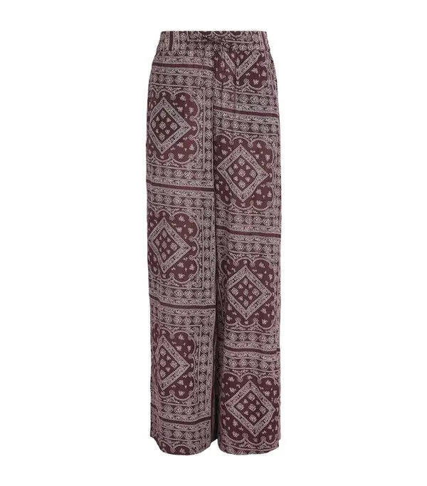 Veronica Beard Sylvester Wide-leg Paisley Trousers
