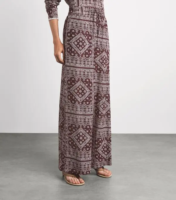 Veronica Beard Sylvester Wide-leg Paisley Trousers