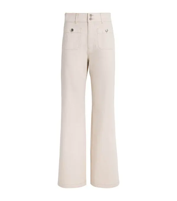 Veronica Beard High-rise Wide-leg Jeans