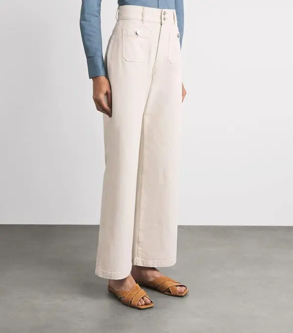 Veronica Beard High-rise Wide-leg Jeans