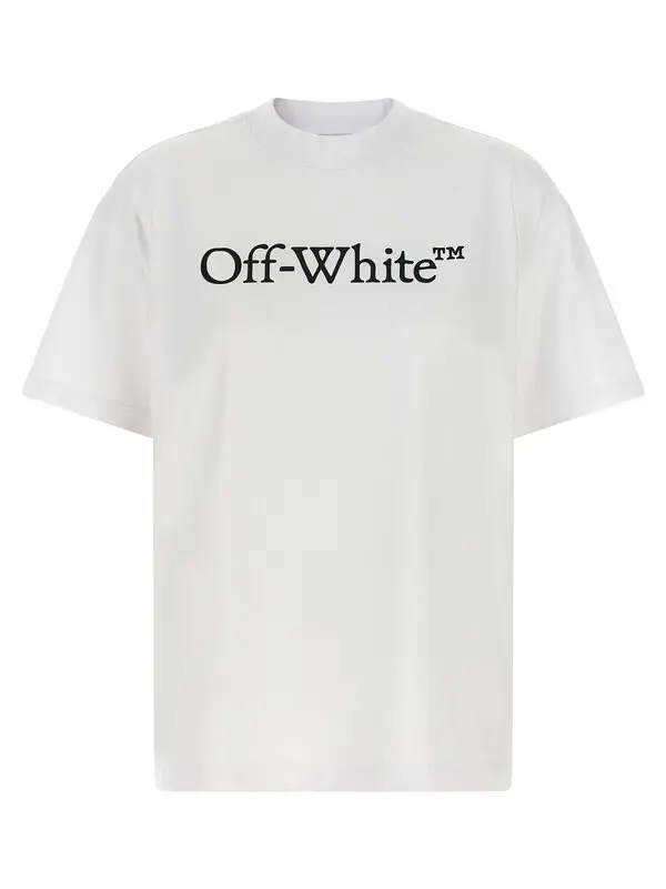 Off-White Cotton T-shirt With Logo Print - White