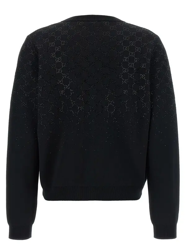 Gucci Gg Crystal Embellished Wool Cardigan
