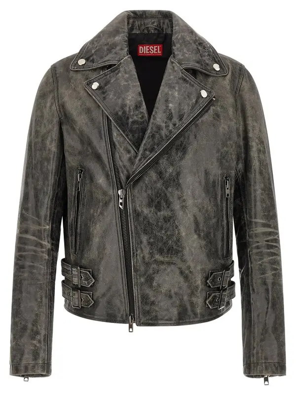DIESEL® L-eon-cjcm' Leather Biker Jacket