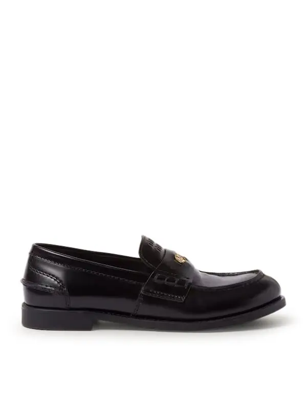 Miu Miu Brushed Leather Loafers