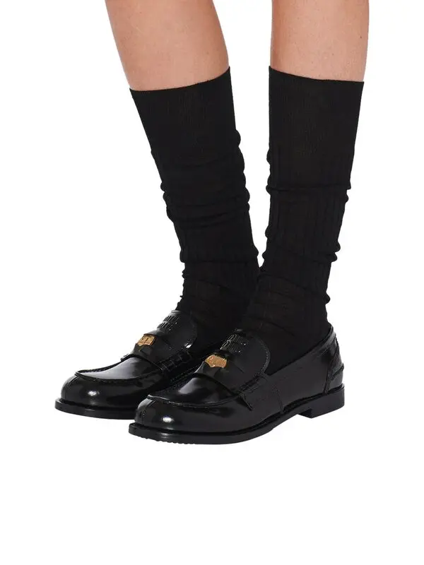 Miu Miu Brushed Leather Loafers