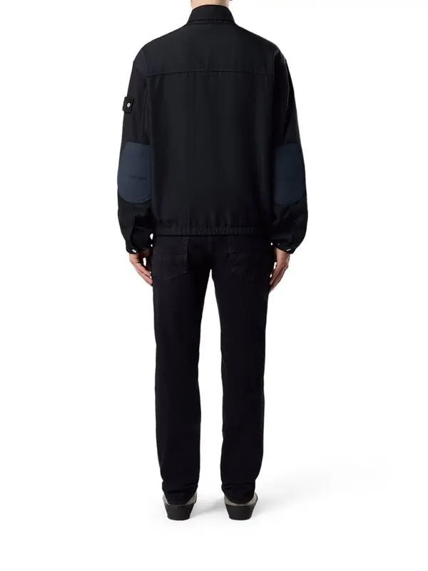 Stone Island Slim Fit Jeans With Compass Logo - Black