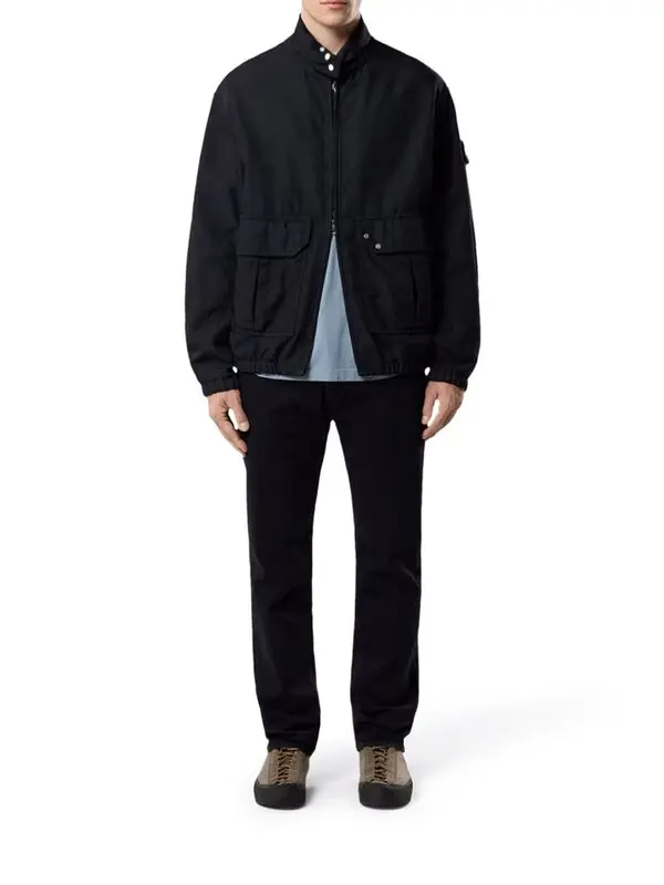Stone Island Slim Fit Jeans With Compass Logo - Black