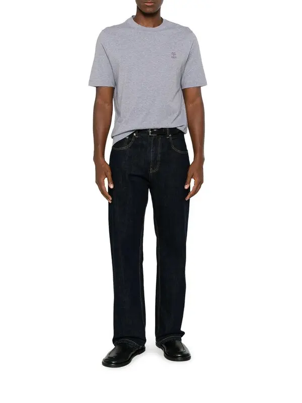 Brunello Cucinelli Cotton T-shirt With Contrasting Logo Print