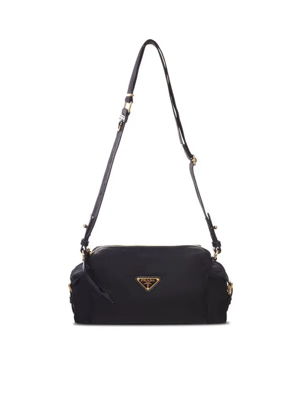 Prada Explore Bag In Re-nylon And Saffiano - Black