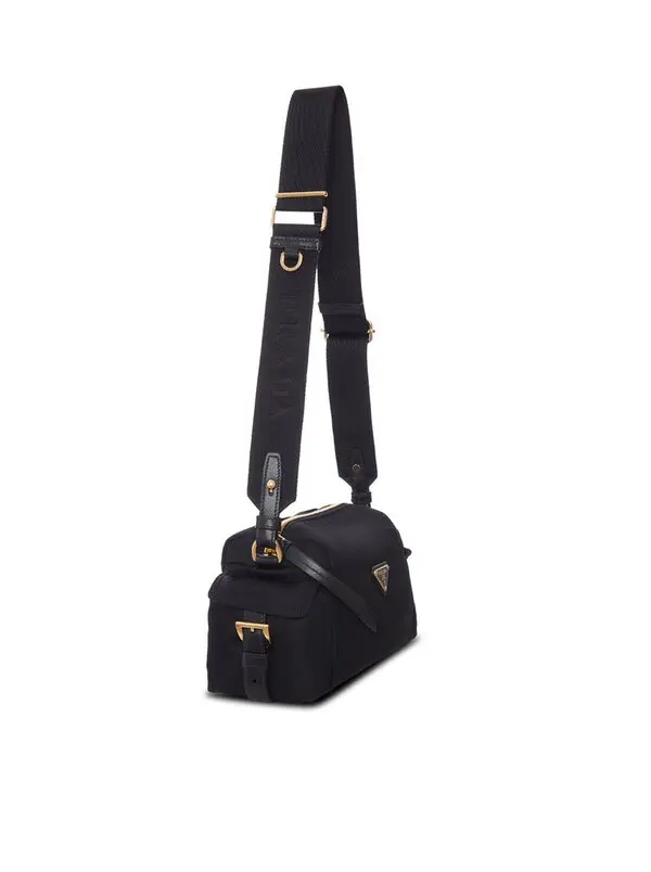 Prada Explore Bag In Re-nylon And Saffiano - Black