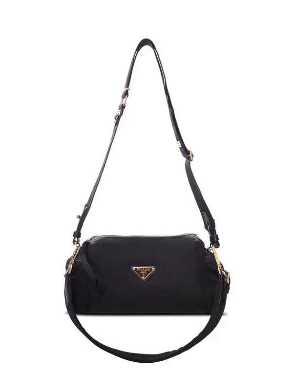 Prada Explore Bag In Re-nylon And Saffiano - Black