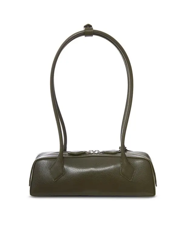 Alaïa Small Teckel Hammered Leather Shoulder Bag - Green