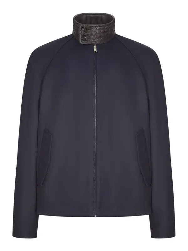 Bottega Veneta Cotton Gabardine Harrington Jacket - Multicolor
