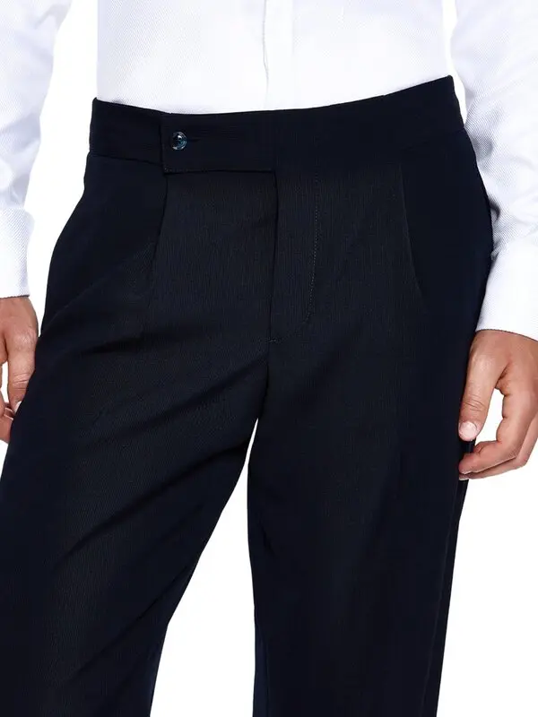 Giorgio Armani Royal Line Double Breasted Suit In Canneté Crepe Wool - Brown