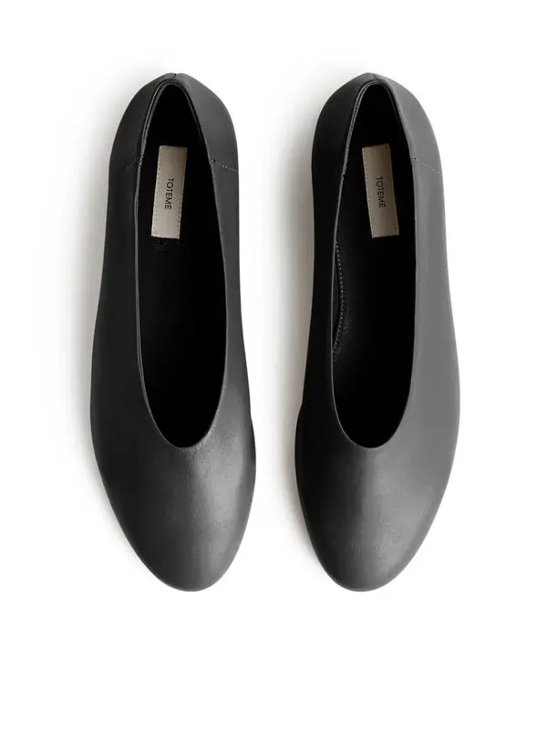 TOTEME Nappa Slip Ballet Flats - Black