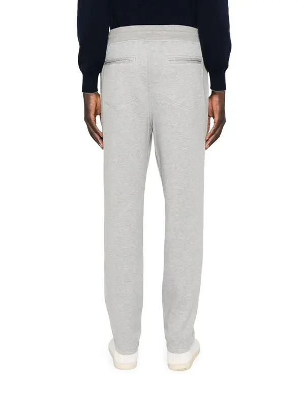 Brunello Cucinelli Double-band Cotton, Cashmere And Silk Sweatpants