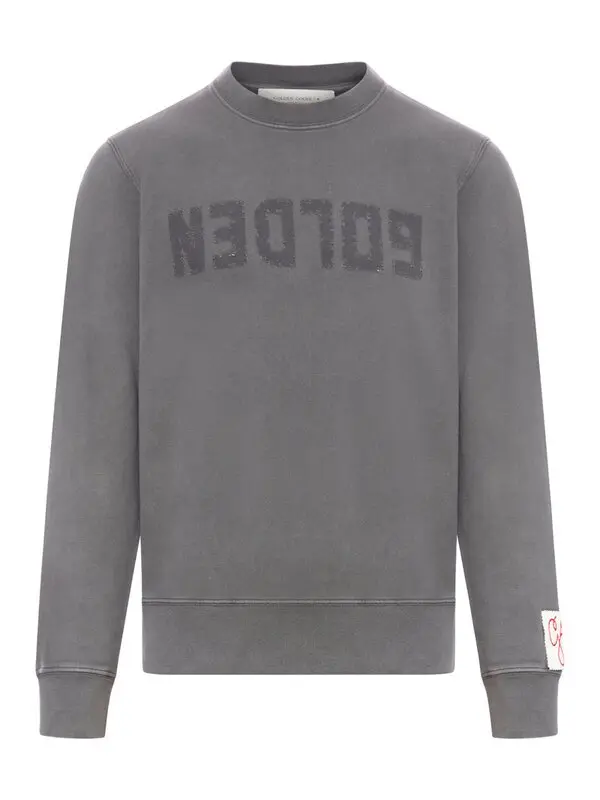 GOLDEN GOOSE Crew Neck Sweatshirt With Logo - Multicolor
