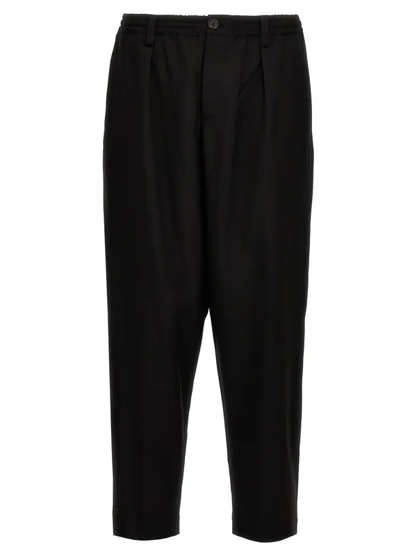 Marni Tropical Wool Cropped Pants - Black