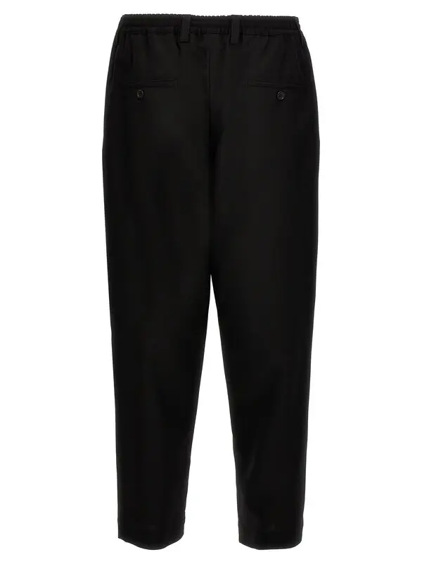 Marni Tropical Wool Cropped Pants - Black