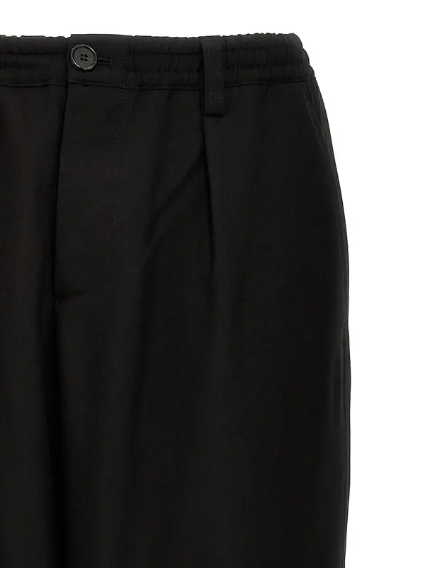Marni Tropical Wool Cropped Pants - Black