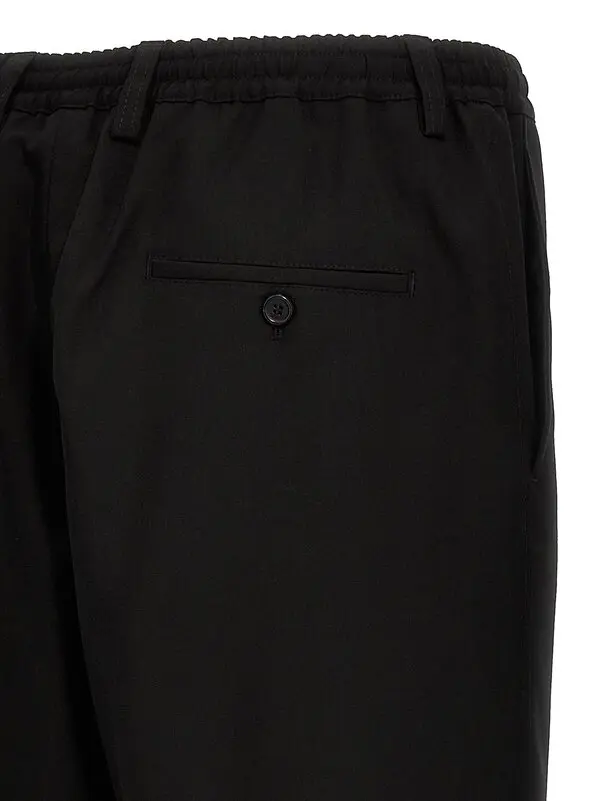 Marni Tropical Wool Cropped Pants - Black