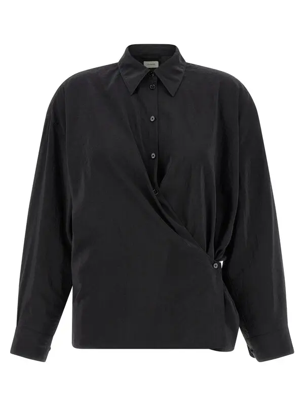 LEMAIRE Straight Collar Twisted Shirt - Black