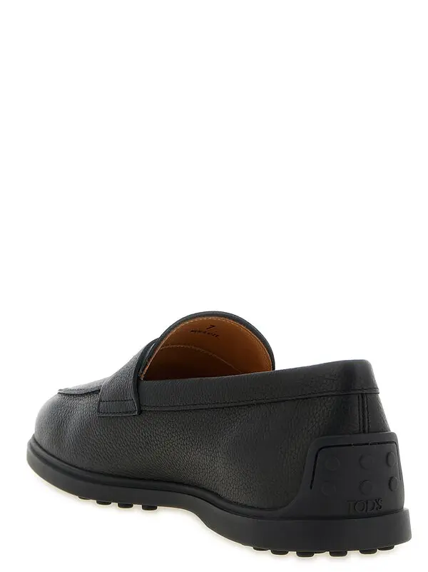 TOD'S Hammered Leather Loafers