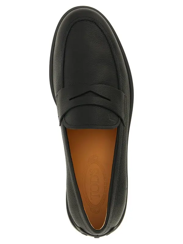 TOD'S Hammered Leather Loafers