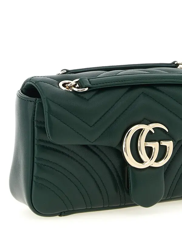 Gucci Gg Marmont Small Shoulder Bag - Green