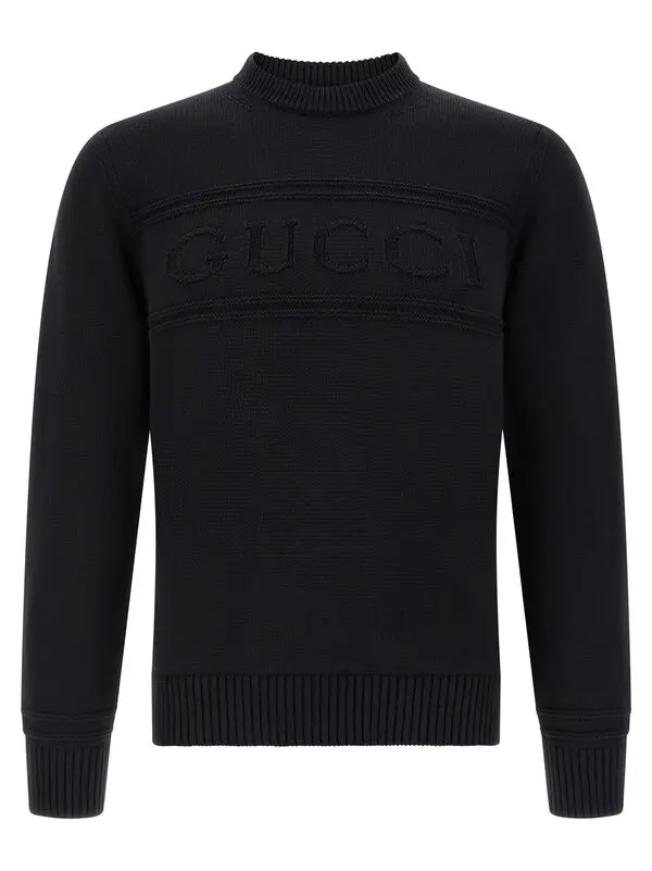 Gucci Intarsia Knit Sweater - Black