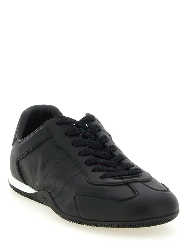 Gucci Shift Leather Sneakers - Black