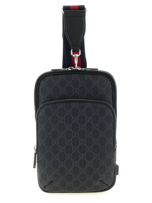 Gucci Gg Supreme Crossbody Bag - Black