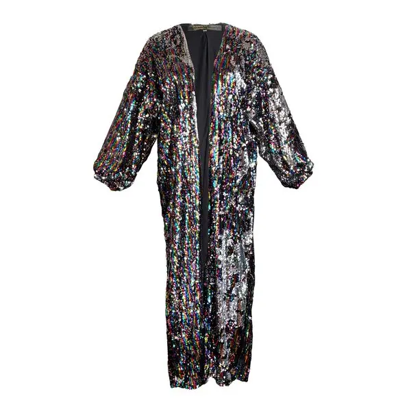 JENNAFER GRACE Rainbow Rage Sequin Cocoon Jacket