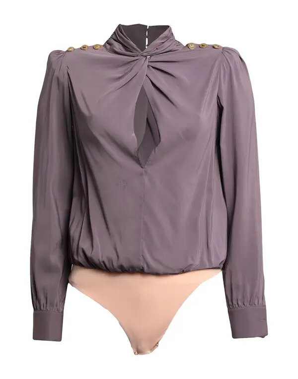 Elisabetta Franchi Bodysuit Mauve Size Viscose, Elastane, Polyamide
