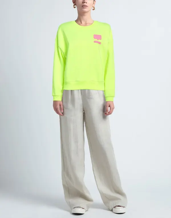 CHIARA FERRAGNI Sweatshirt Lime Size Polyester, Cotton, Elastane